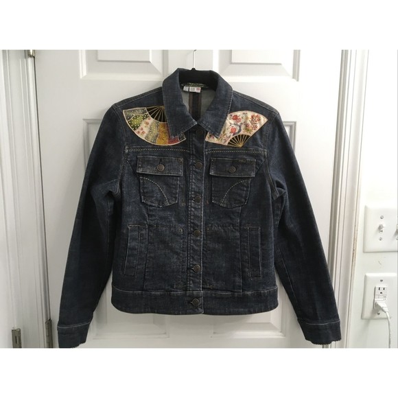 Jean | Jackets & Coats | Embroidered Jean Jacket Womens Oriental Size ...